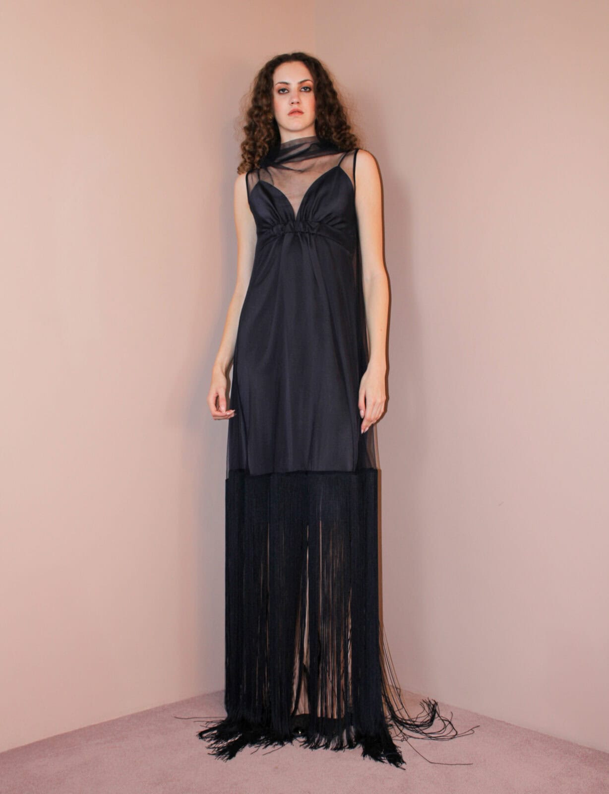 Drape Dress With Fringe - KLuK CGDT